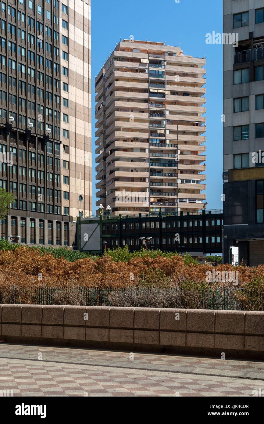 Naples, Italy - July 23, 2022: residential building among the modern ...