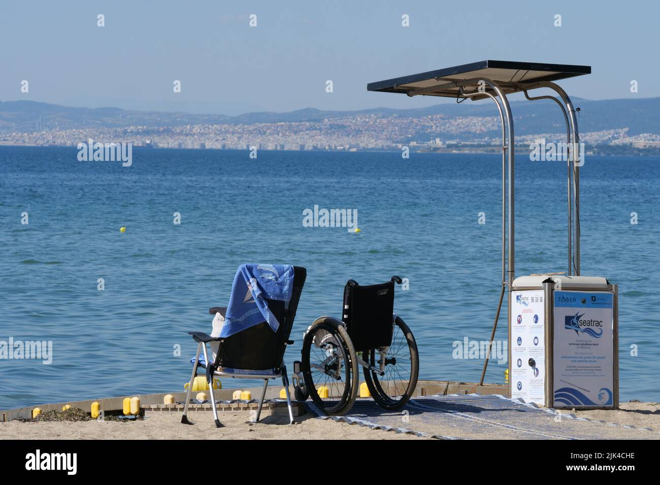Sandeach with an adapted access for disabled people, Aghia Triada area ...