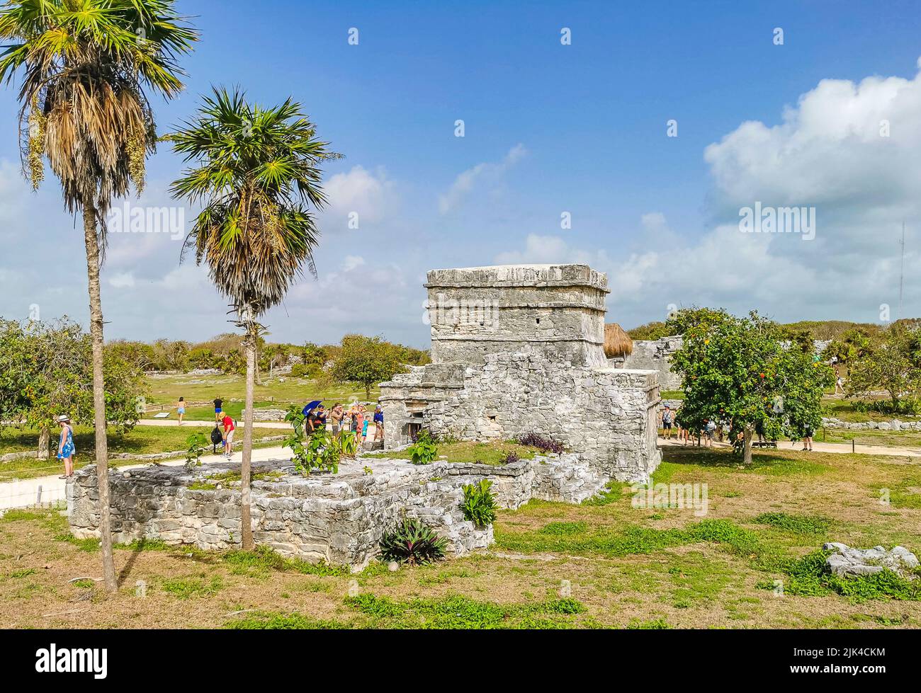 Tulum Mexico 10. June 2022 Ancient Tulum ruins Mayan site with temple ...