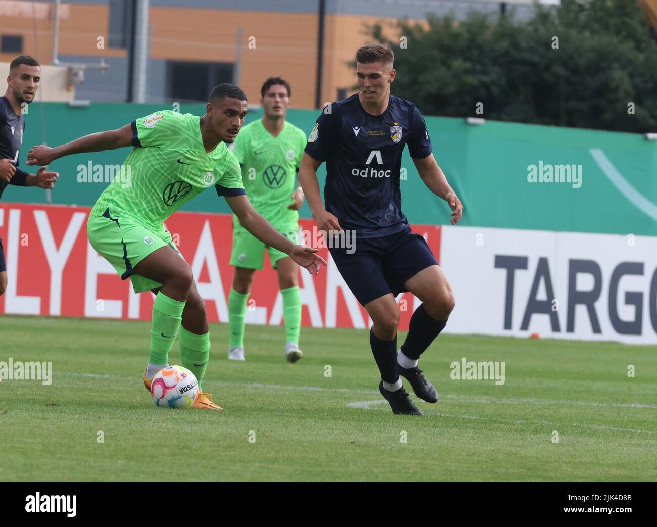 Jena, Germany. 30th July, 2022. Soccer: DFB-Pokal, FC CZ Jena - VfL ...