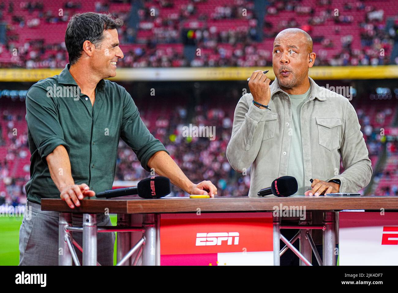 AMSTERDAM, THE NETHERLANDS - JULY 30: analyst Kenneth Perez of ESPN ...