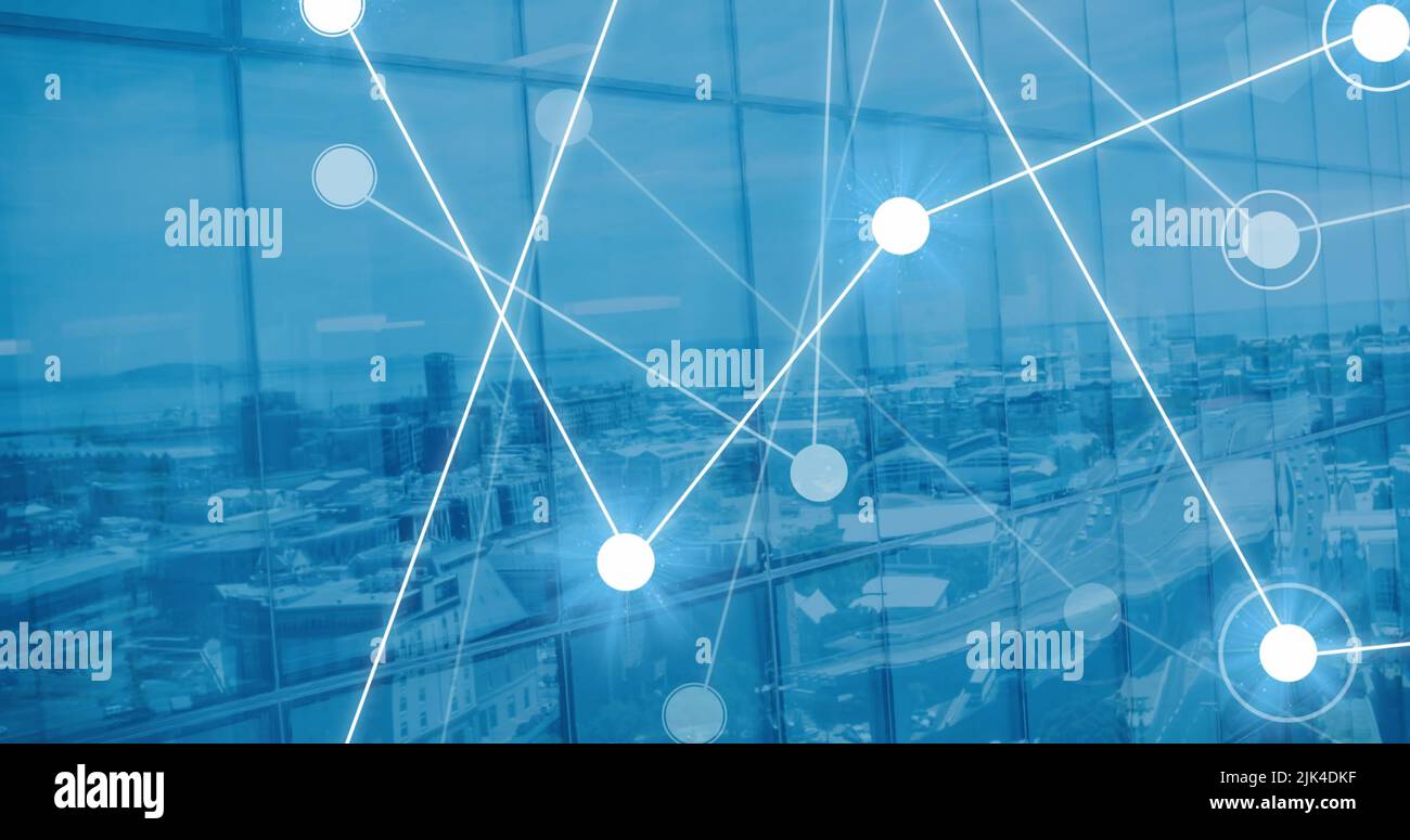 Image glowing network connections hi-res stock photography and images ...
