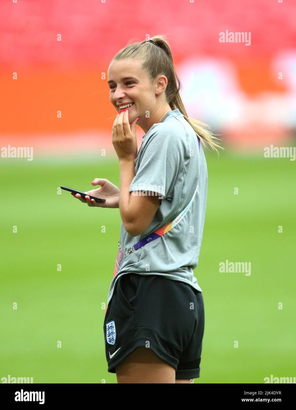 England's Ella Toone during a training session at Wembley Stadium ...