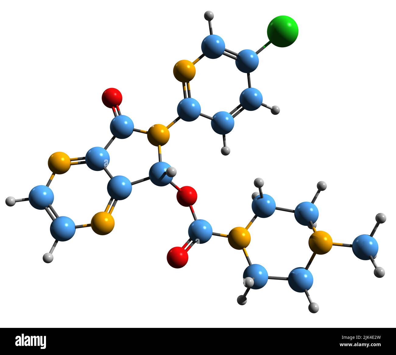 3D image of Eszopiclone skeletal formula - molecular chemical structure ...