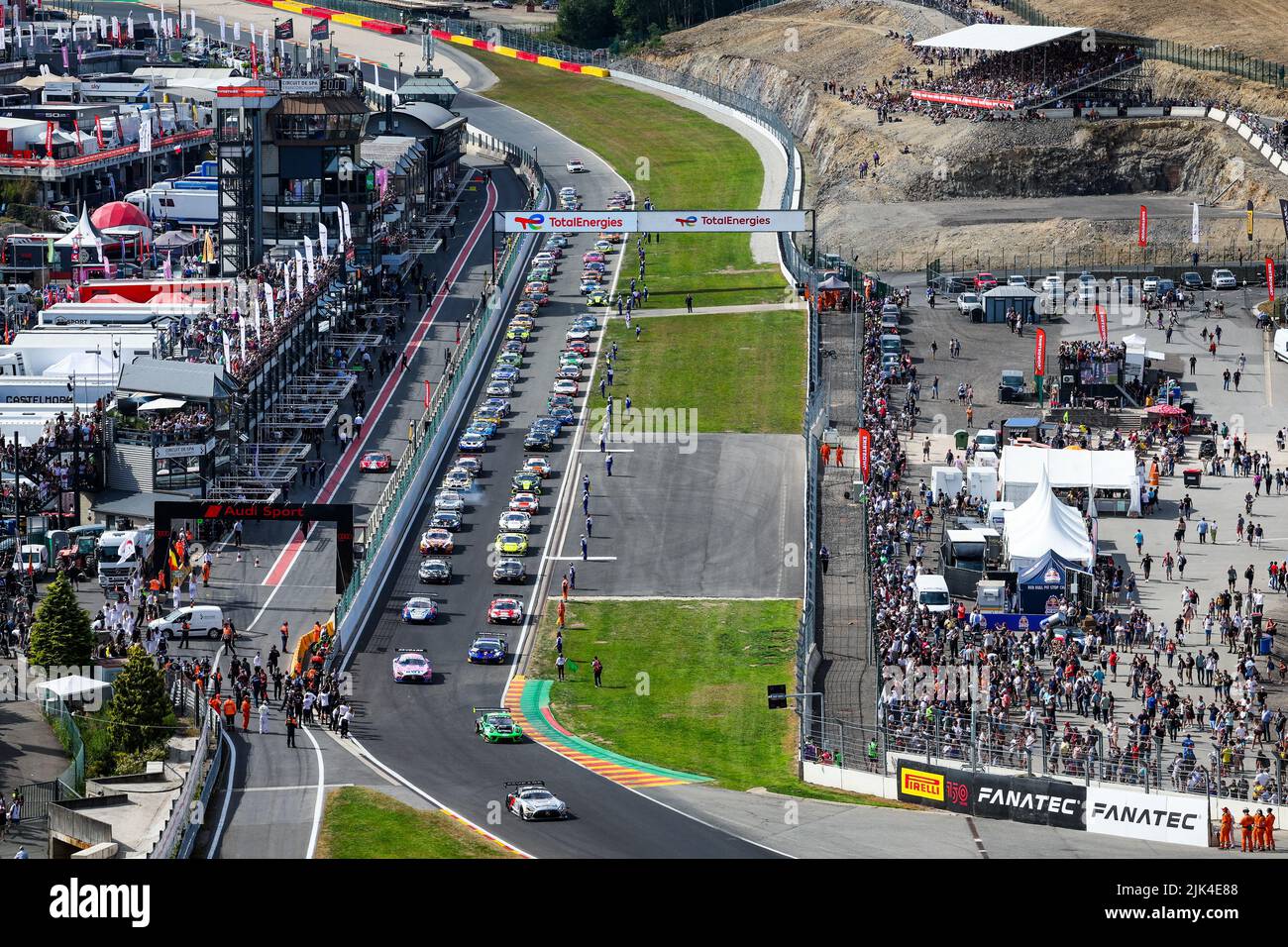 Starting grid atmosphere during the TotalEnergies 24 hours of Spa 2022 ...
