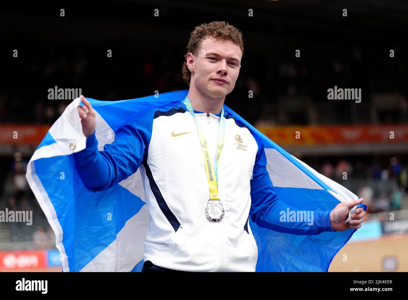 Scotland's Jack Carlin poses for photos with his silver medal after ...
