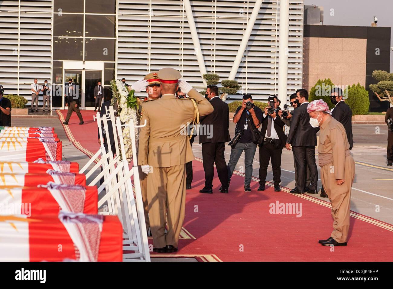 Erbil City, Iraq. 30th July, 2022. Leader of the Kurdistan Democratic ...