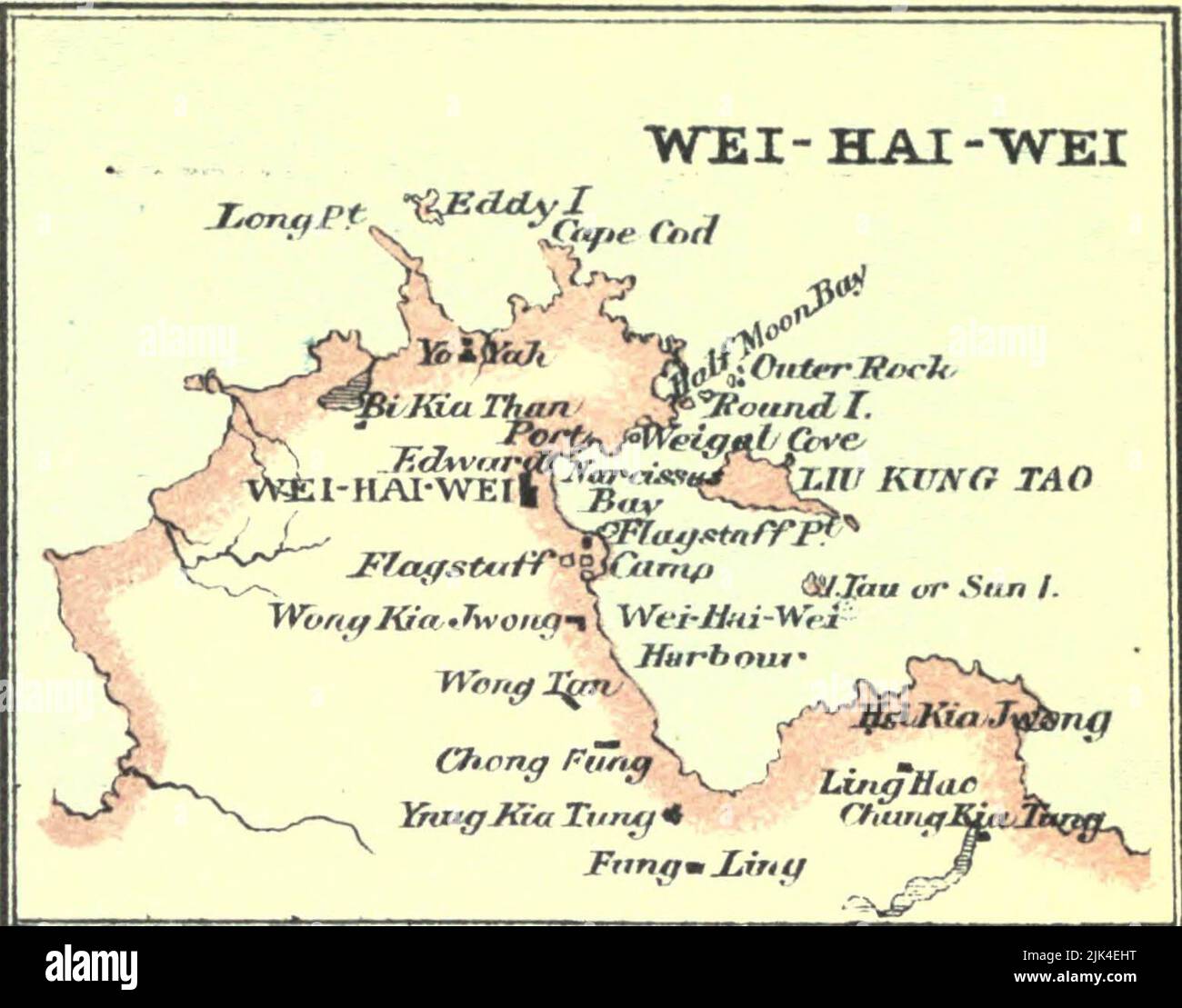 Map of Weihaiwei in 1906 Stock Photo - Alamy