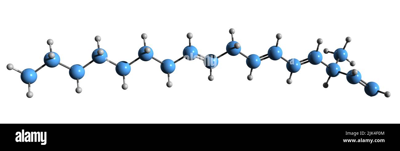 3D image of Falcarinol skeletal formula - molecular chemical structure ...