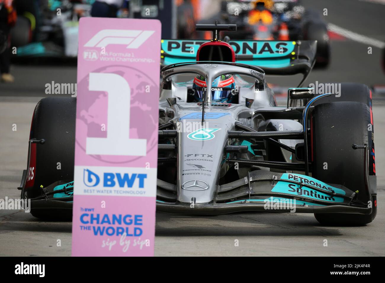 Mogyorod, Hungary. 30th July, 2022. George Russell of Mercedes AMG ...
