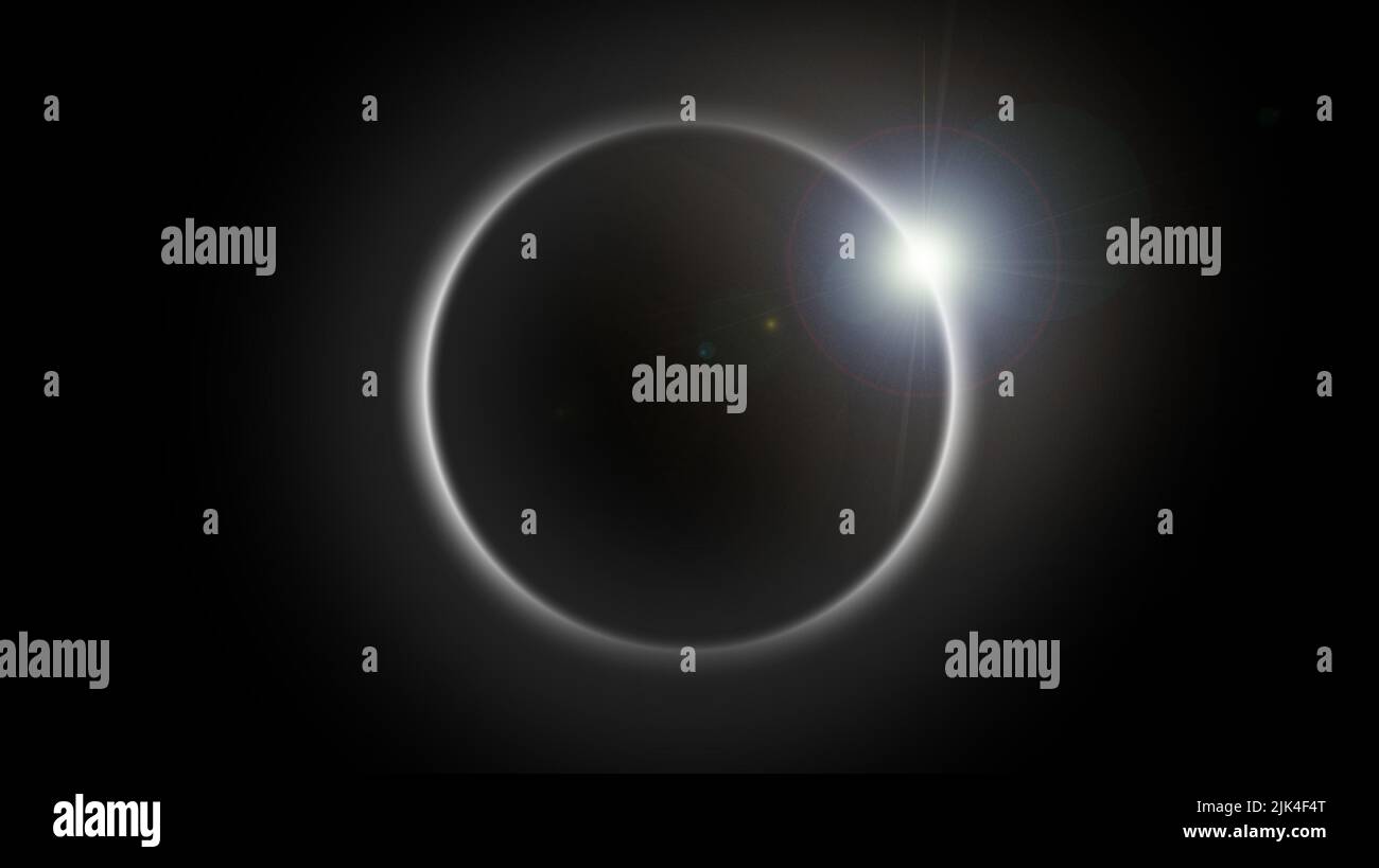Solar eclipse, moon covers the sun. Astronomy, science, cosmic ...