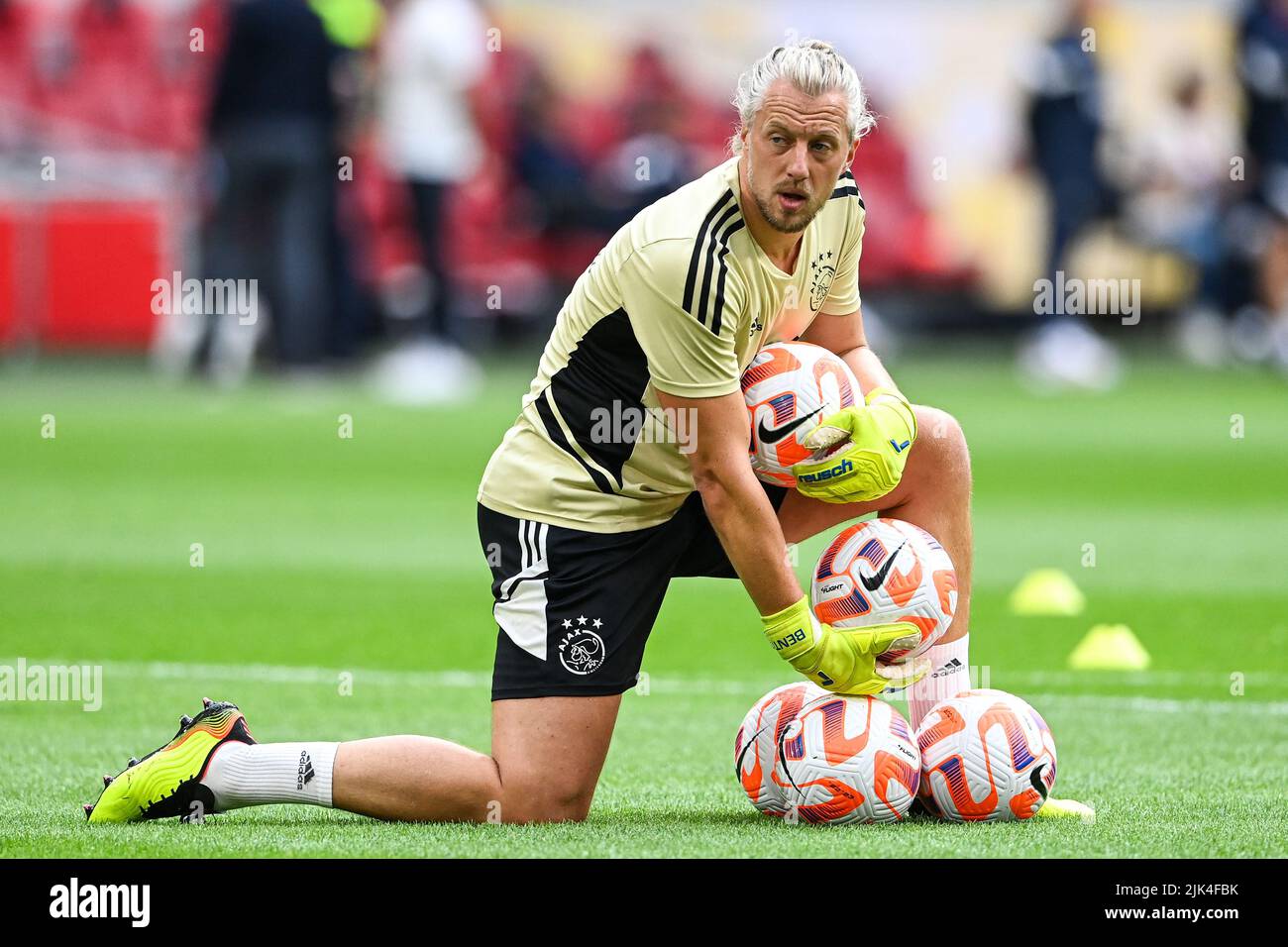 AMSTERDAM - Ajax goalkeeper Remko Pasveer during the Johan Cruyff scale ...