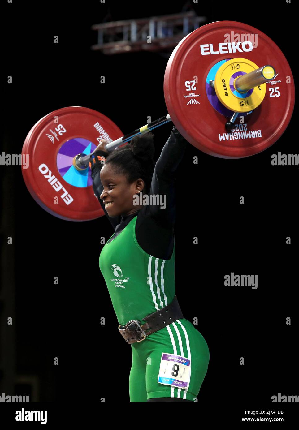 Nigeria’s Stella Peter Kingsley in action during the Women’s 49kg ...