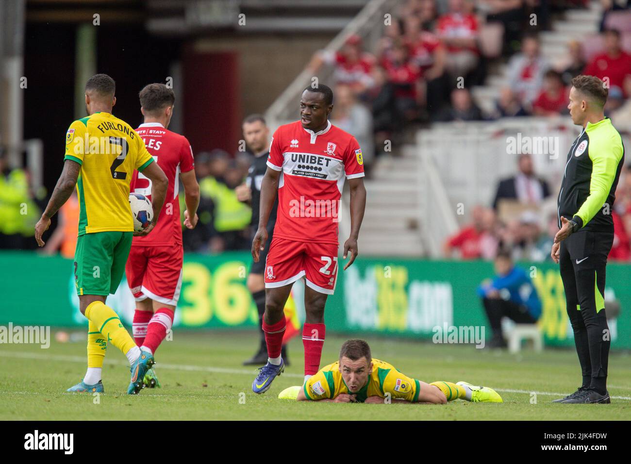 Jed Wallace #17 of West Bromwich Albion is fouled during the game Stock ...