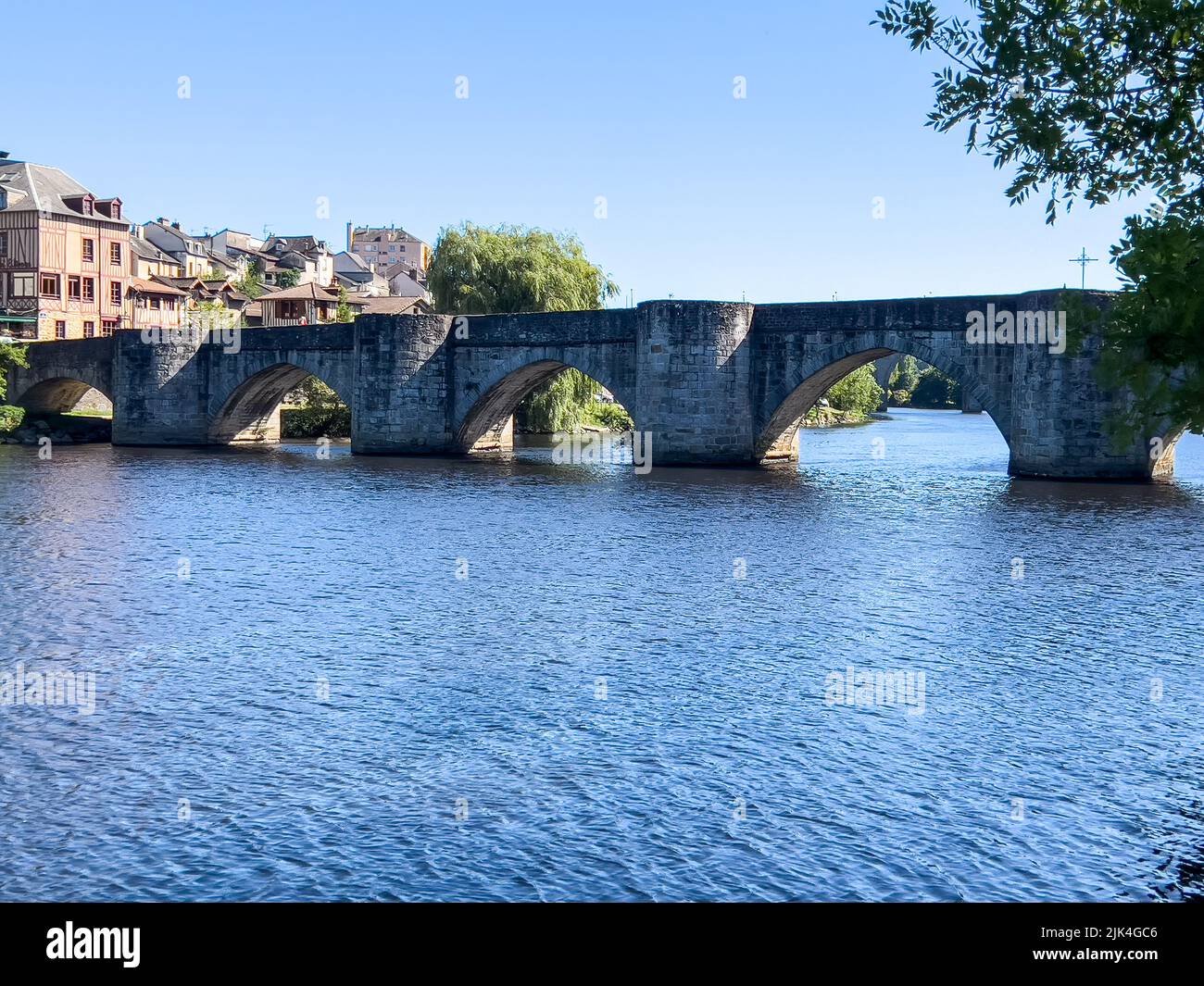 Saint-Martial Bridge over the Etienne river in Limoges, a vaulted arch ...