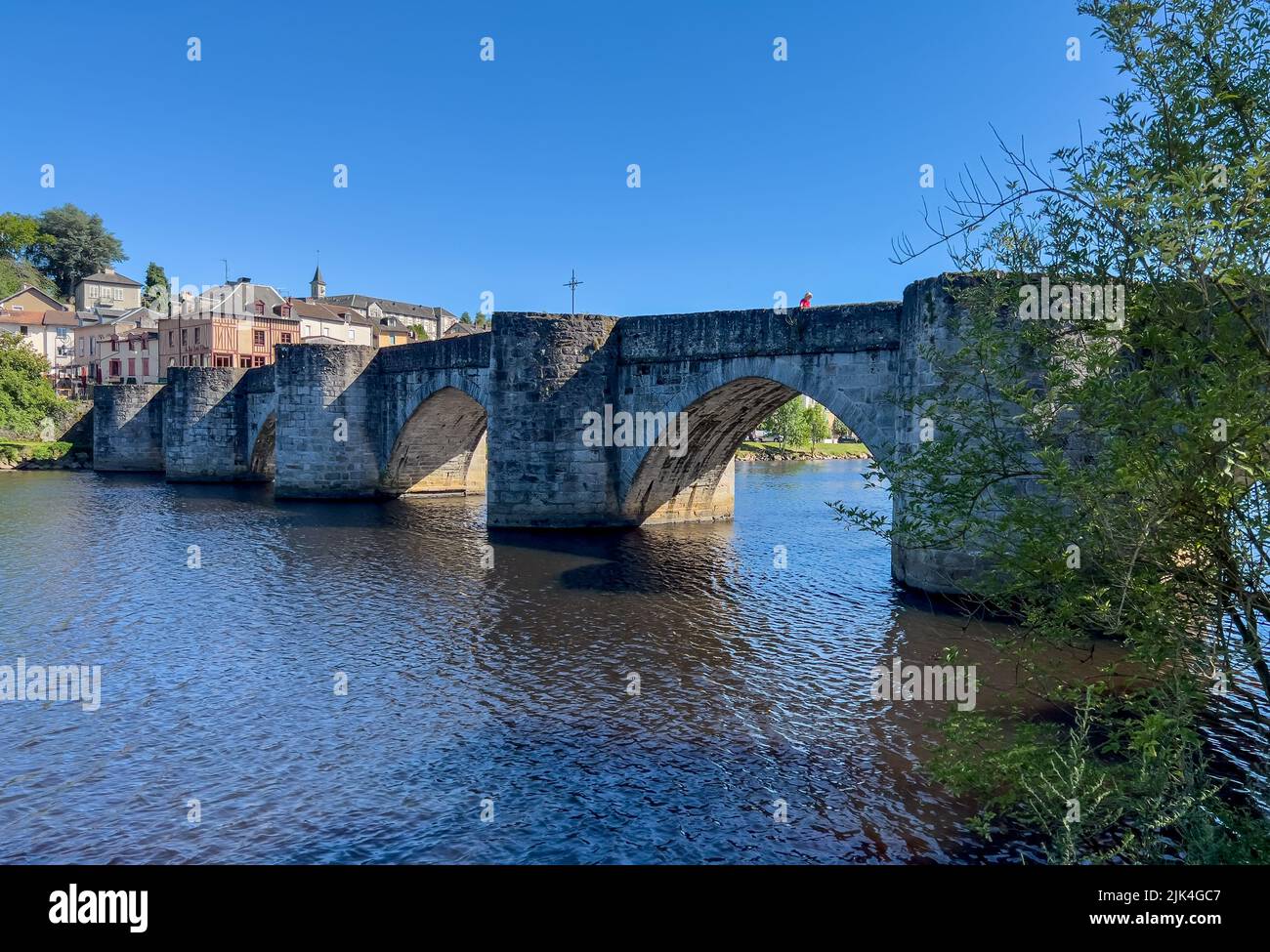 Saint-Martial Bridge over the Etienne river in Limoges, a vaulted arch ...