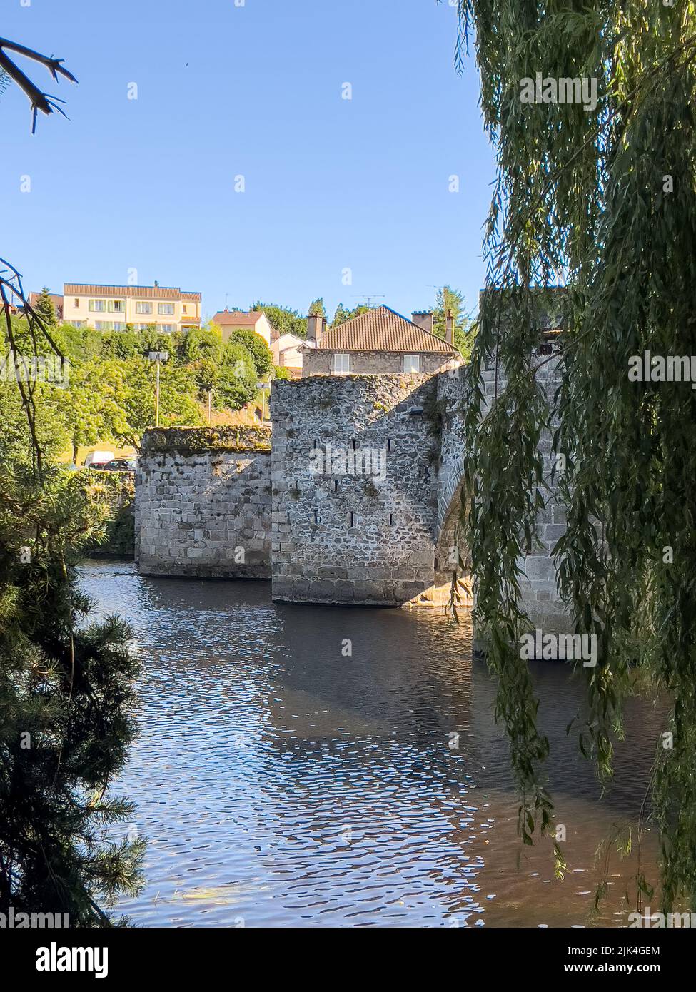 Saint-Martial Bridge over the Etienne river in Limoges, a vaulted arch ...