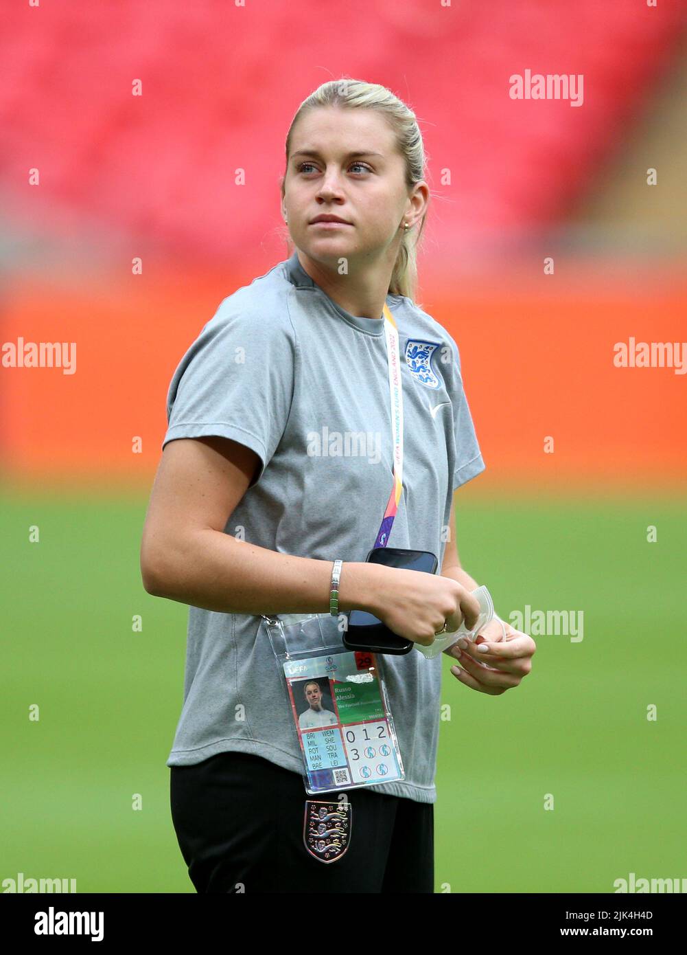 England's Alessia Russo on the pitch at Wembley Stadium, London ...