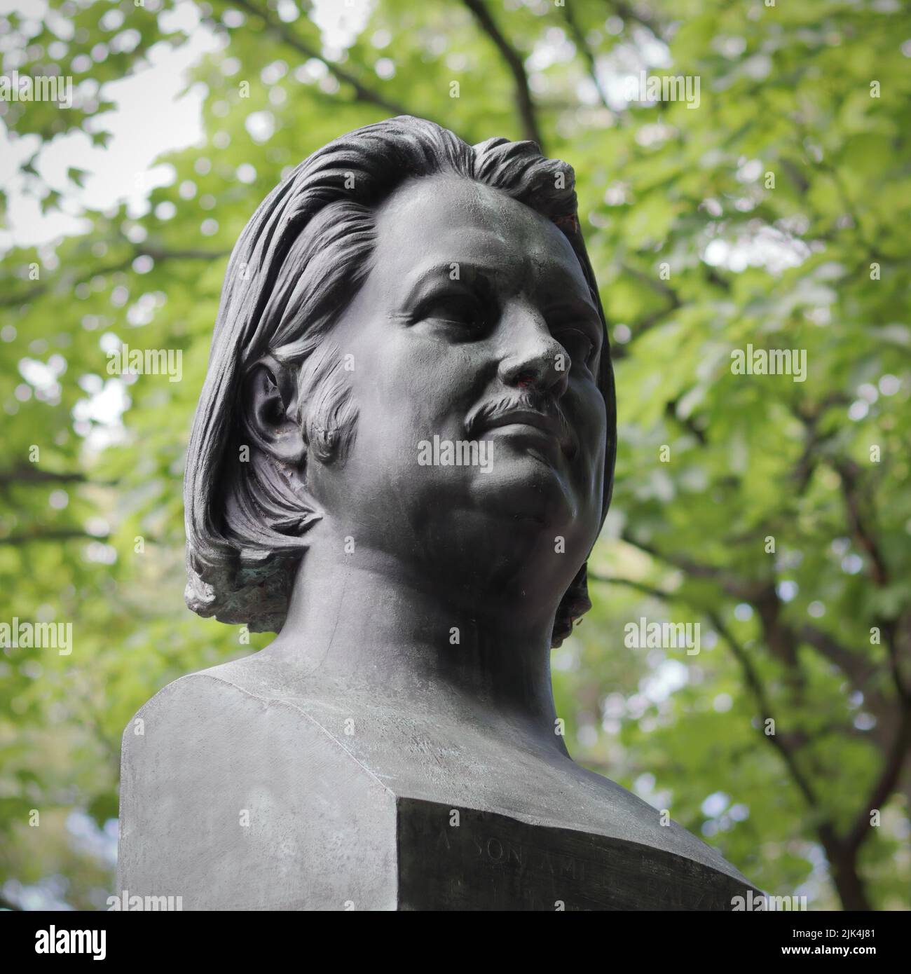 Paris, France - June 21, 2019: Honoré de Balzac statue at cemetery Pere ...