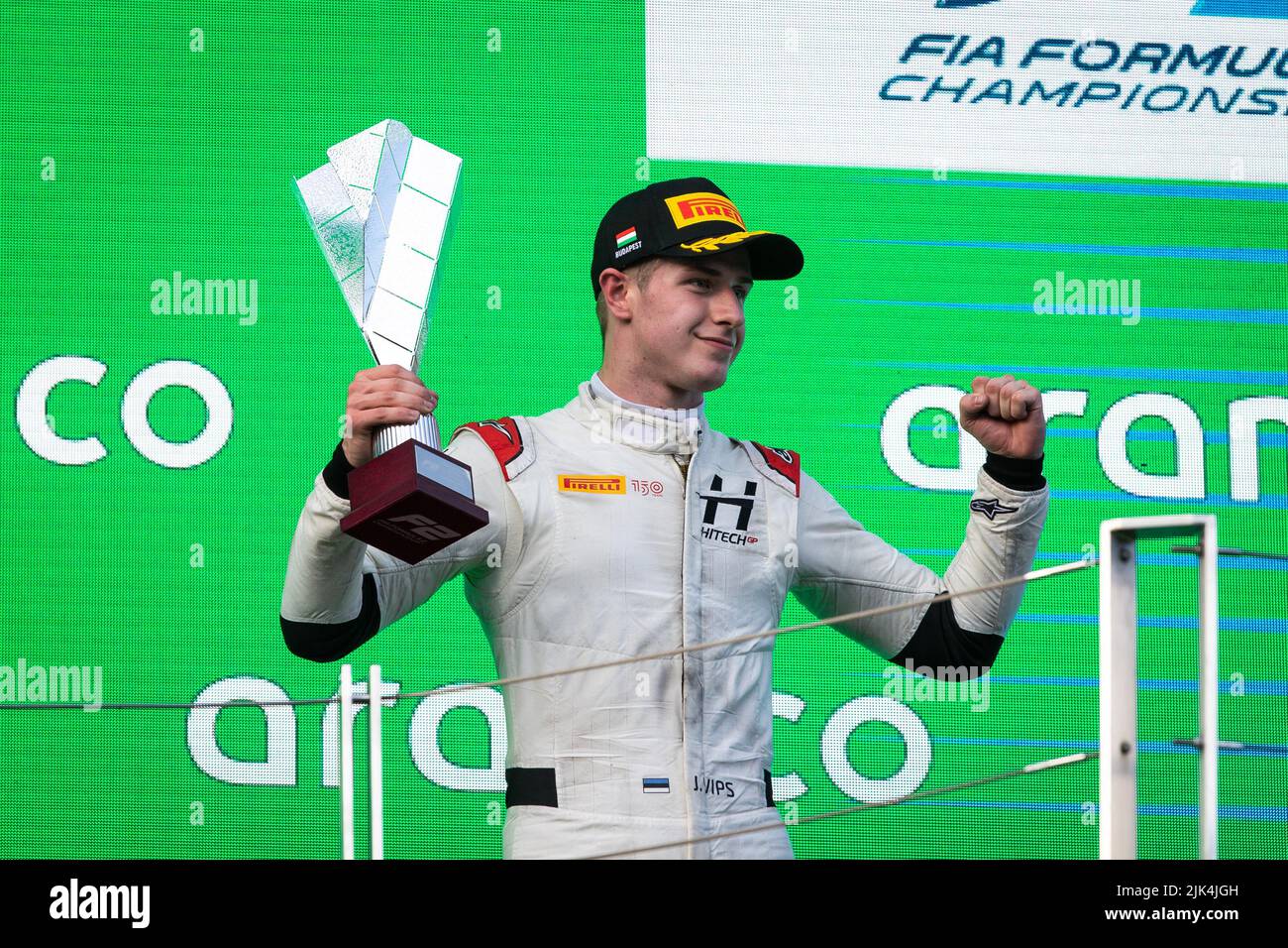 Vips Juri (est), Hitech Grand Prix, Dallara F2, portrait, podium during ...