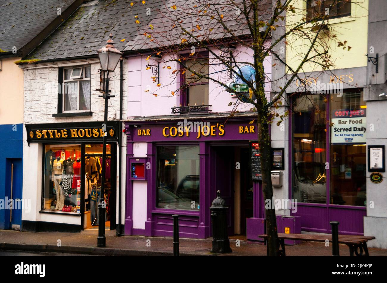 Georgian storefronts on Bridge Street in Westport in Ireland Stock ...