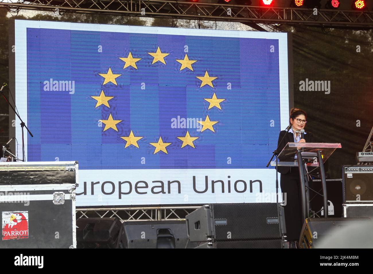 European Union Ambassador to Kenya, Henriette Geiger speaks during the ...