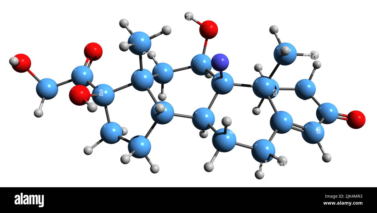 3D image of Fludrocortisone skeletal formula - molecular chemical ...