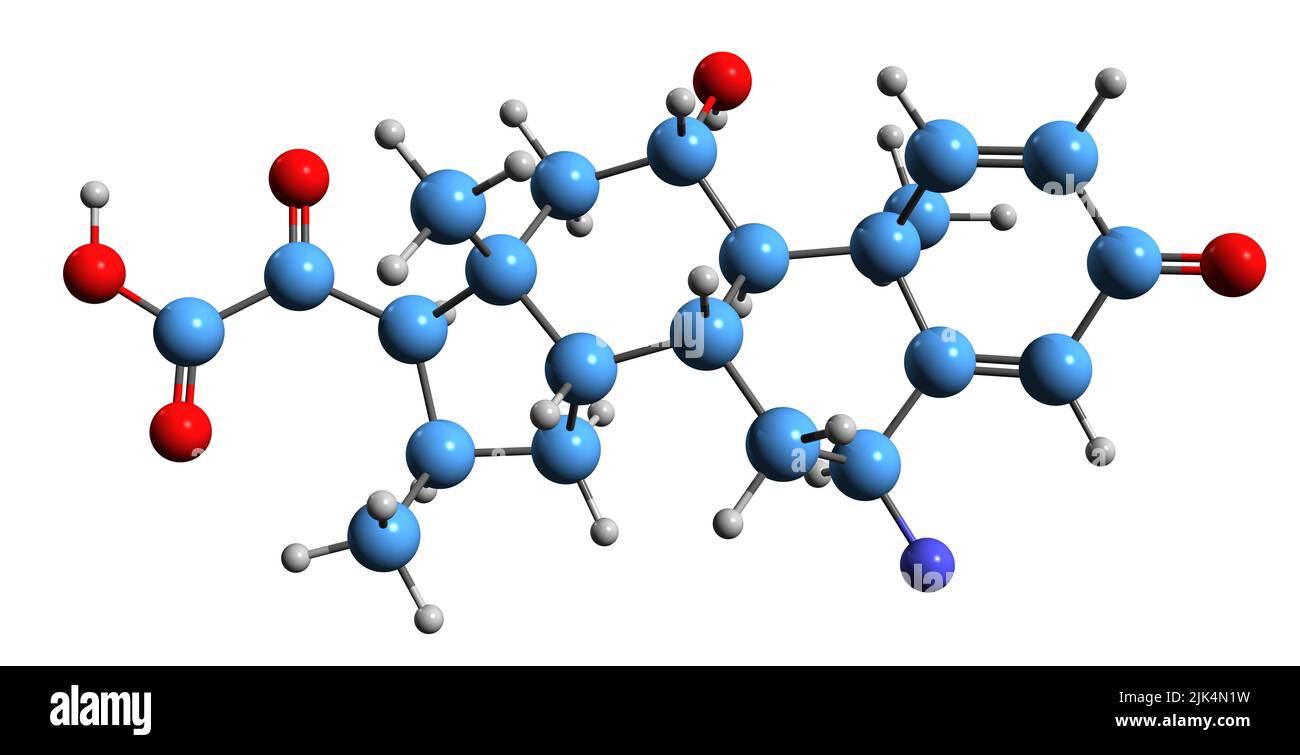 3D image of Fluocortin skeletal formula - molecular chemical structure ...