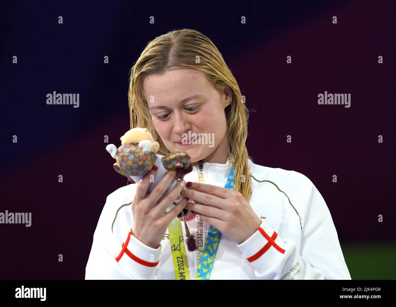 England's Hannah Russell after winning silver in the Women's 50m ...