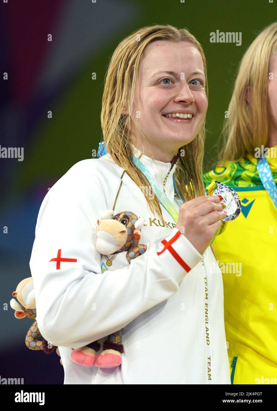 England's Hannah Russell after winning silver in the Women's 50m ...