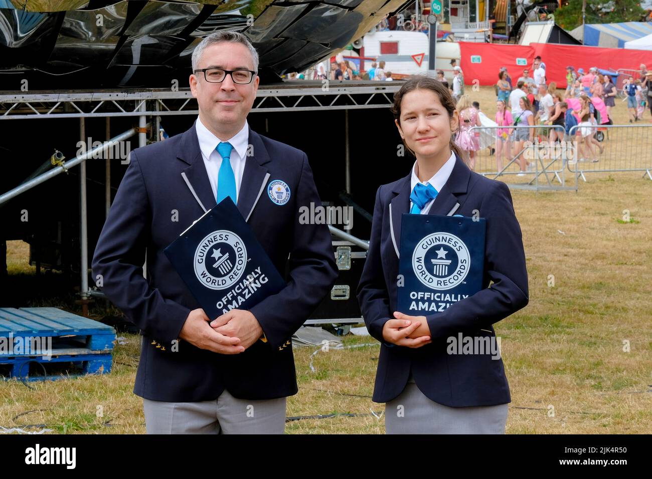 Lulworth, UK. 30th July, 2022. Official adjudicators Jack Brockbank and ...