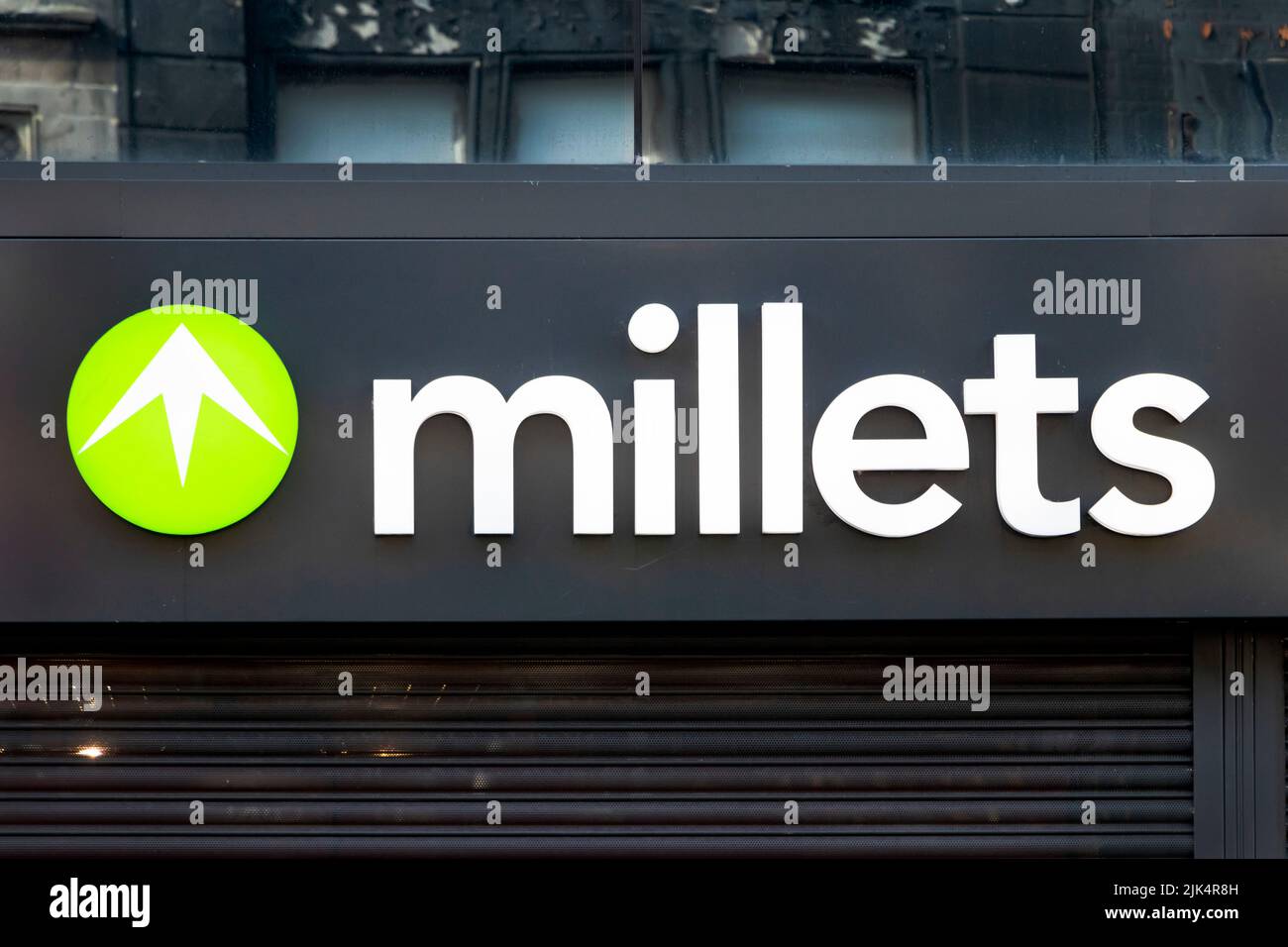 isolated millets logo shop sign in Liverpool Stock Photo - Alamy