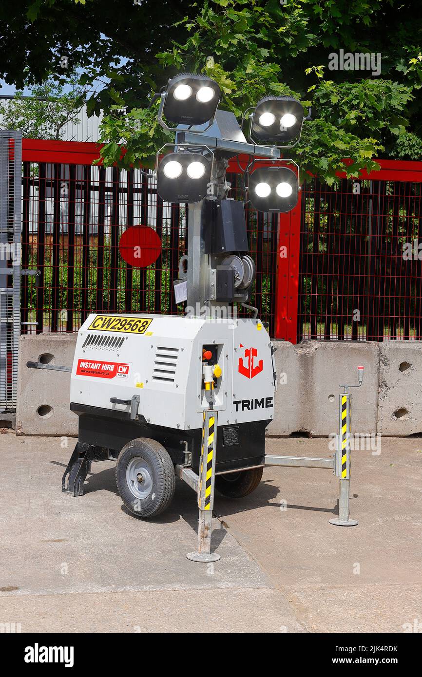 Trime X-City push along tower light in it's retracted position Stock ...