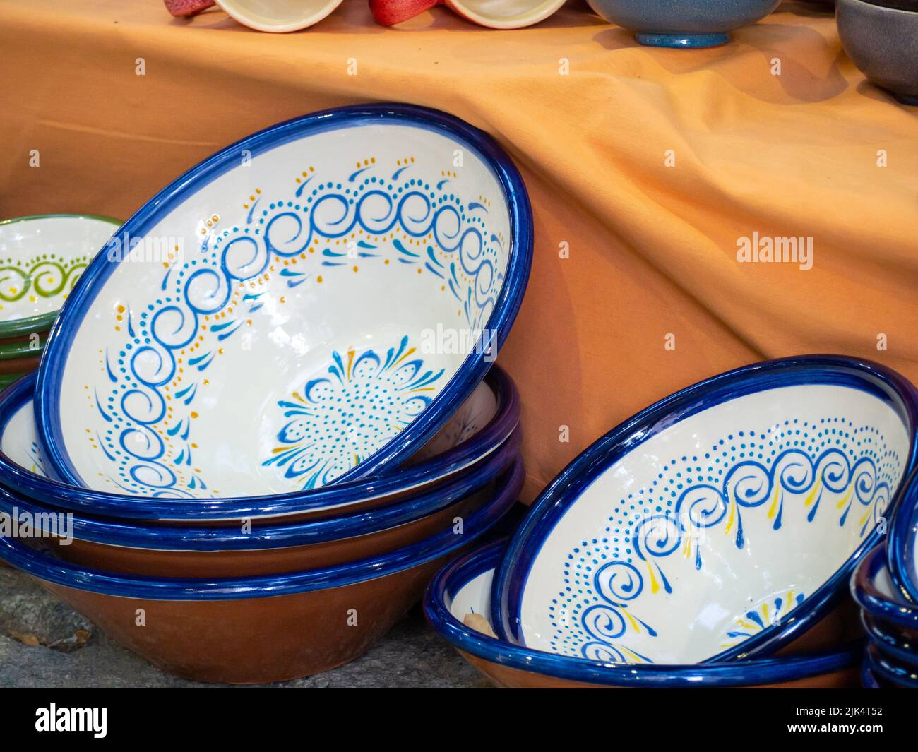 pottery articles made by artisans by hand. HD image Stock Photo - Alamy