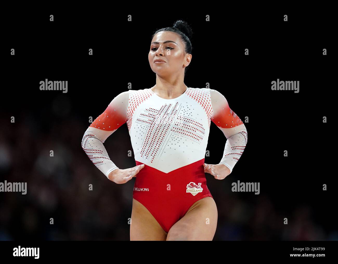 England's Claudia Fragapane in action during the Women's Team Final and ...