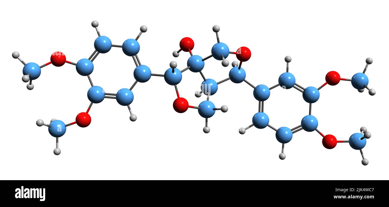 3D image of Gmelinol skeletal formula - molecular chemical structure of ...