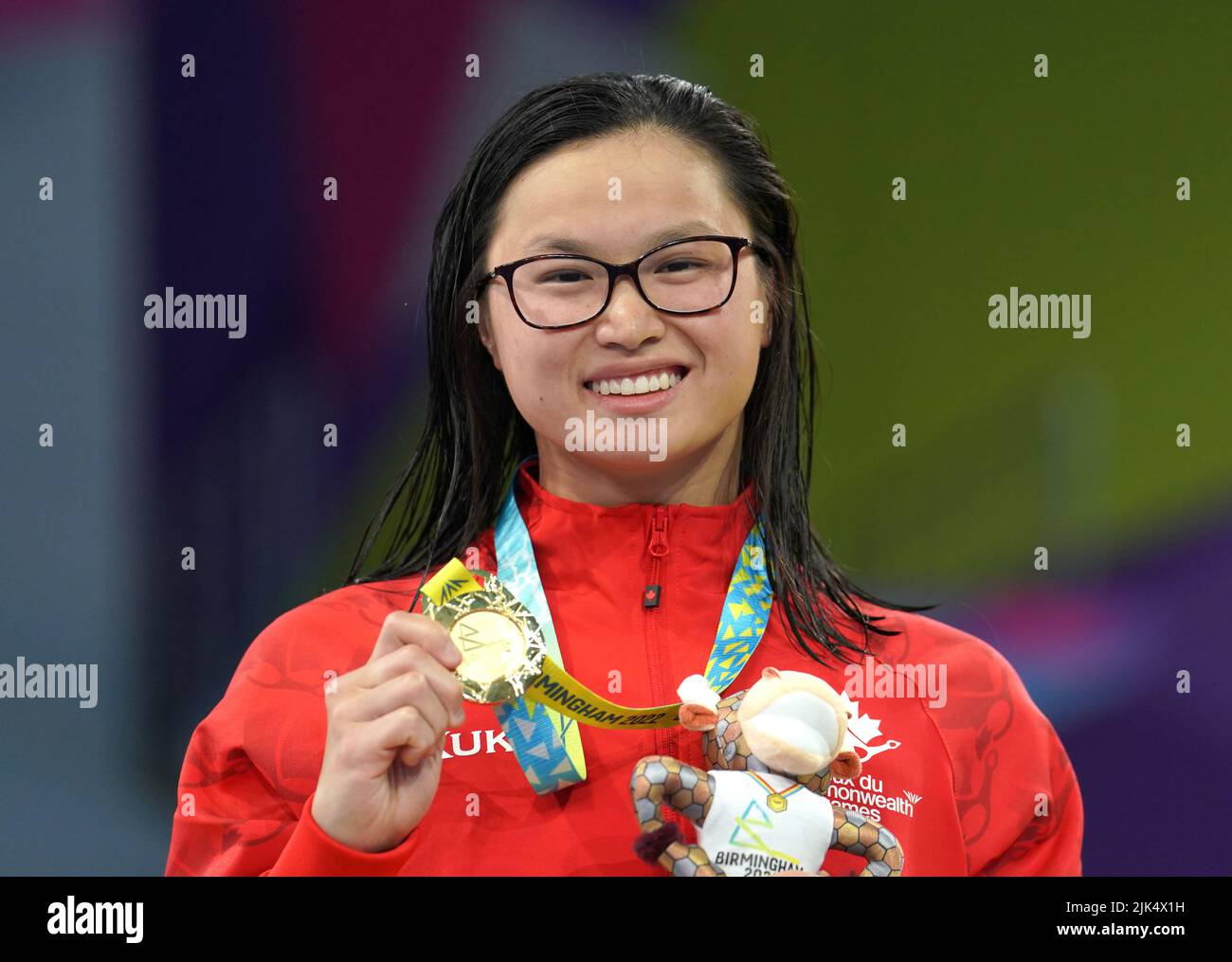 Canada's Margaret MacNeil after winning gold in the Women's 100m ...