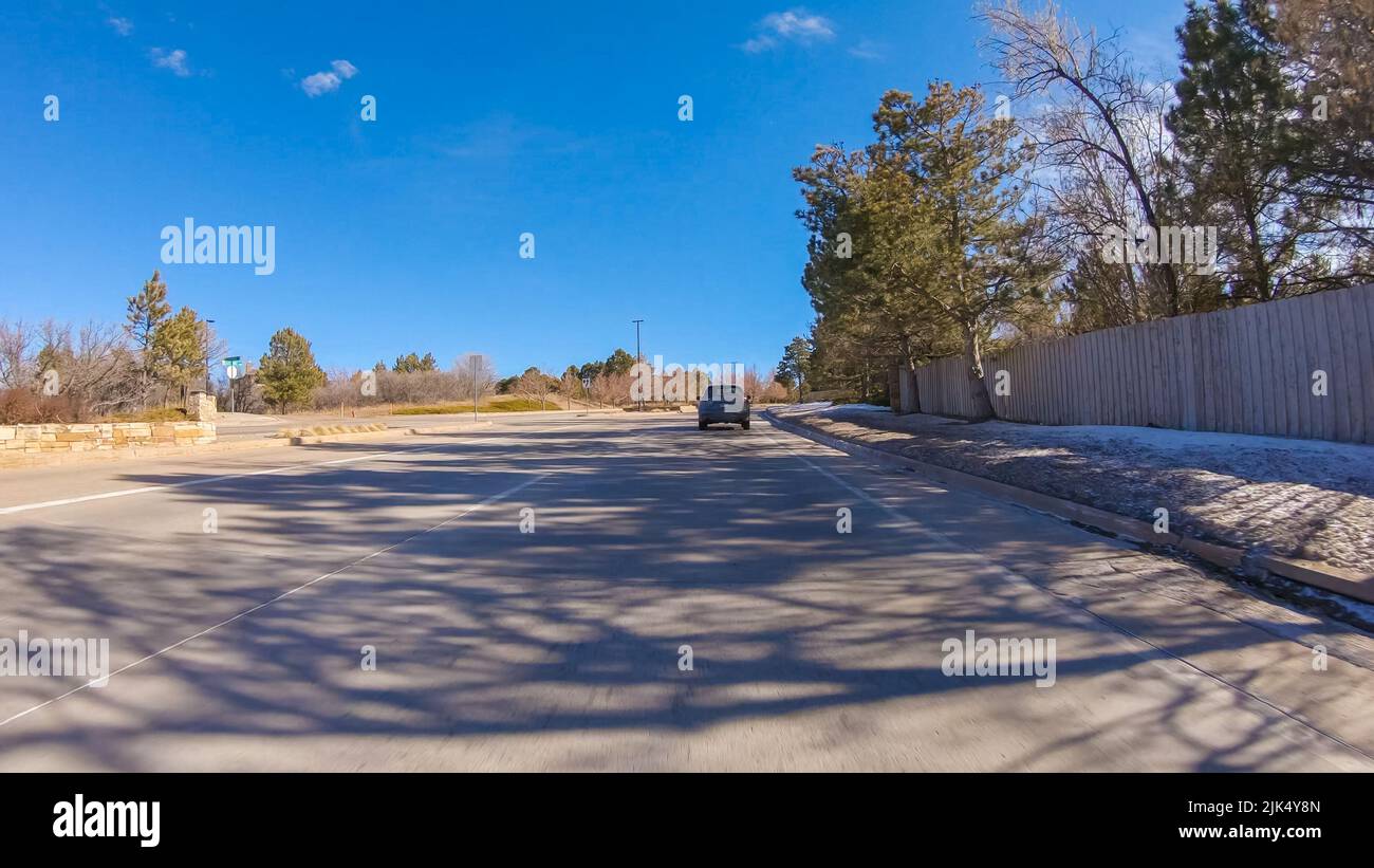 Driving on typical paved roads in suburban America Stock Photo - Alamy