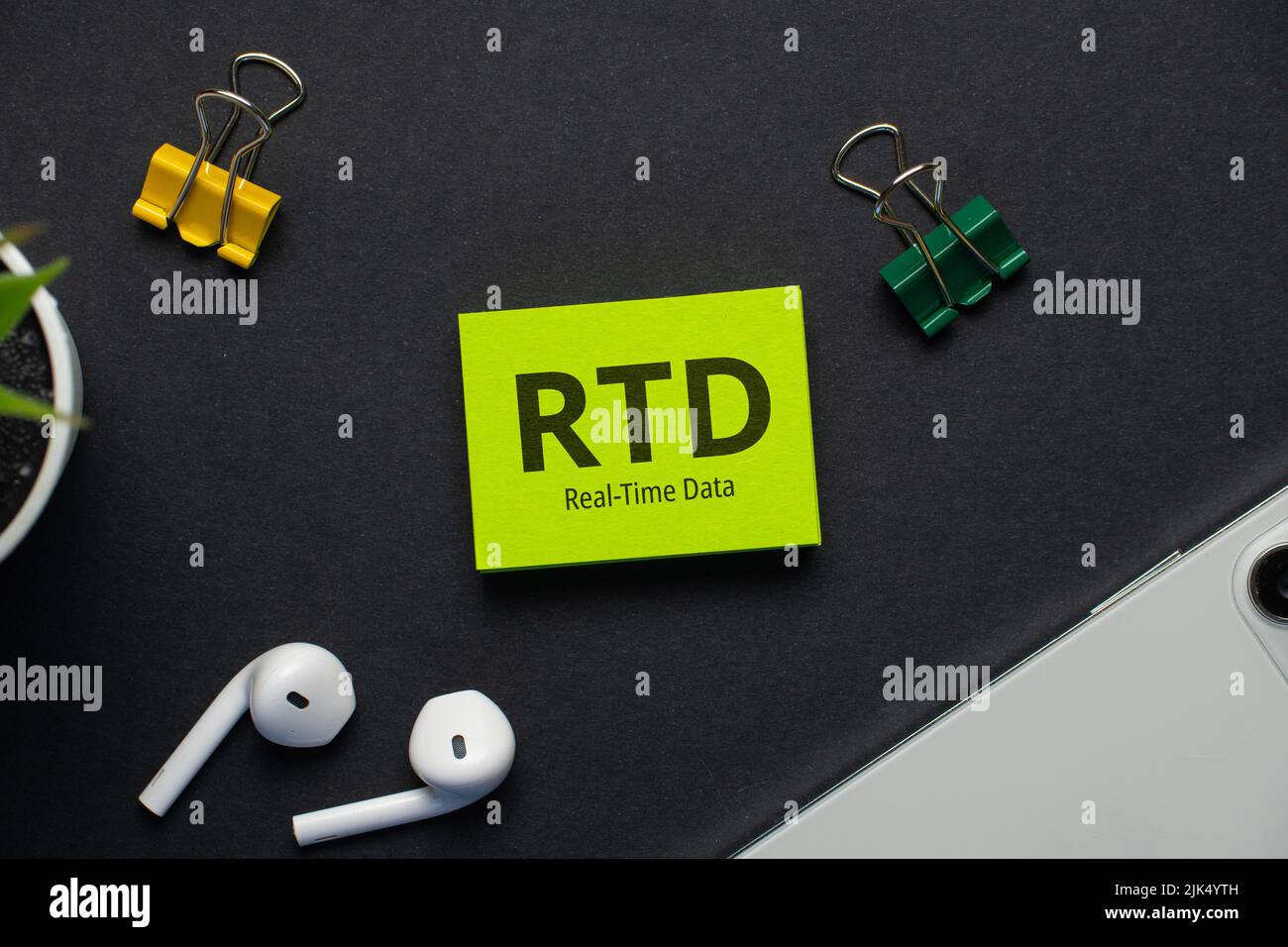 Concept business marketing acronym RTD or Real-Time Data Stock Photo ...
