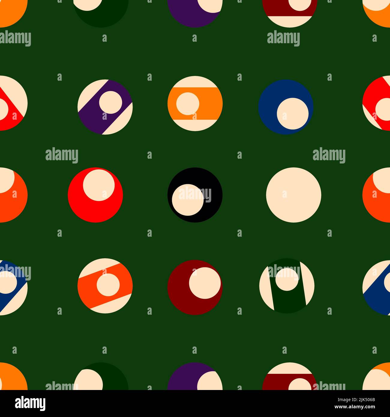 Cartoon game seamless billiards balls pattern for fabrics and ...