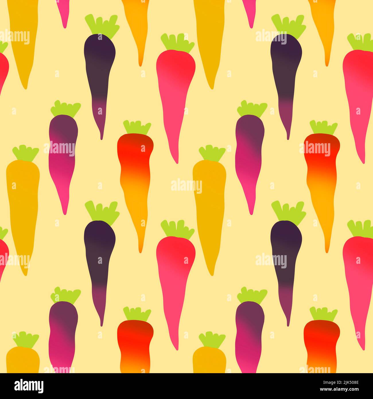 Cartoon vegetable seamless carrot pattern for wrapping paper and ...