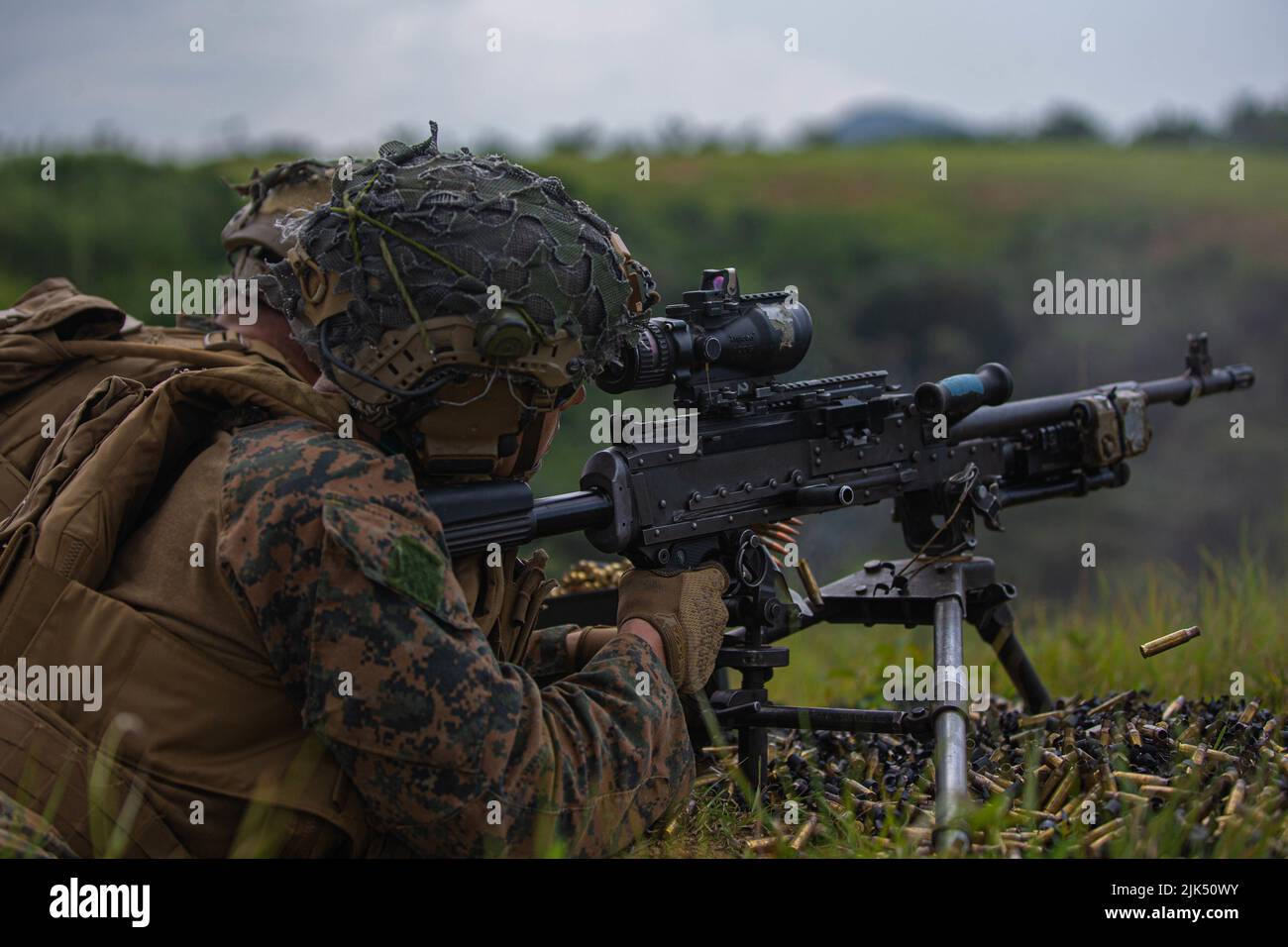 U.S. Marine Corps Lance Cpl. Hyatt Duncan, a machine gunner with 3d ...