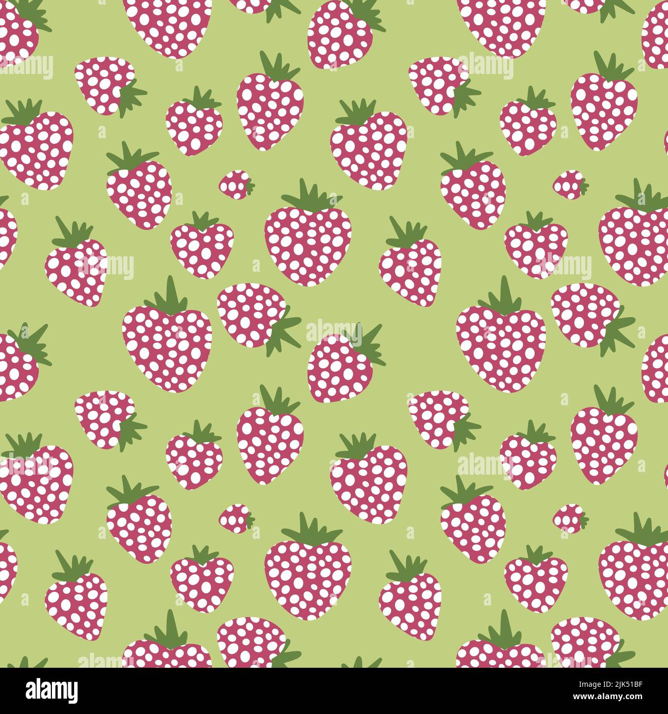 Spring and summer fruit seamless strawberry cartoon pattern for kids ...