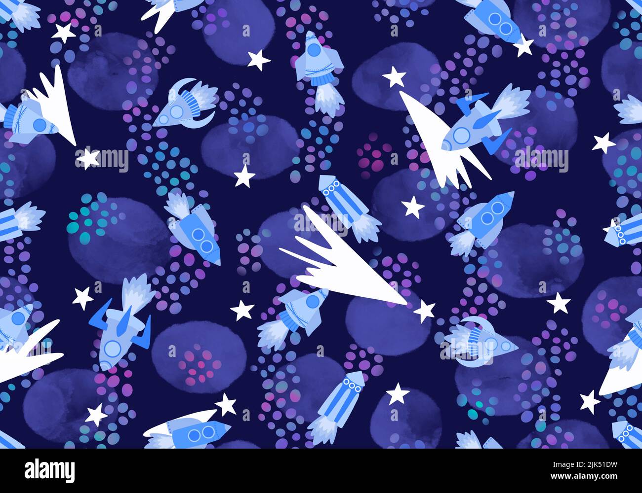 Cartoon seamless spaceship pattern for fabrics and kids and school ...