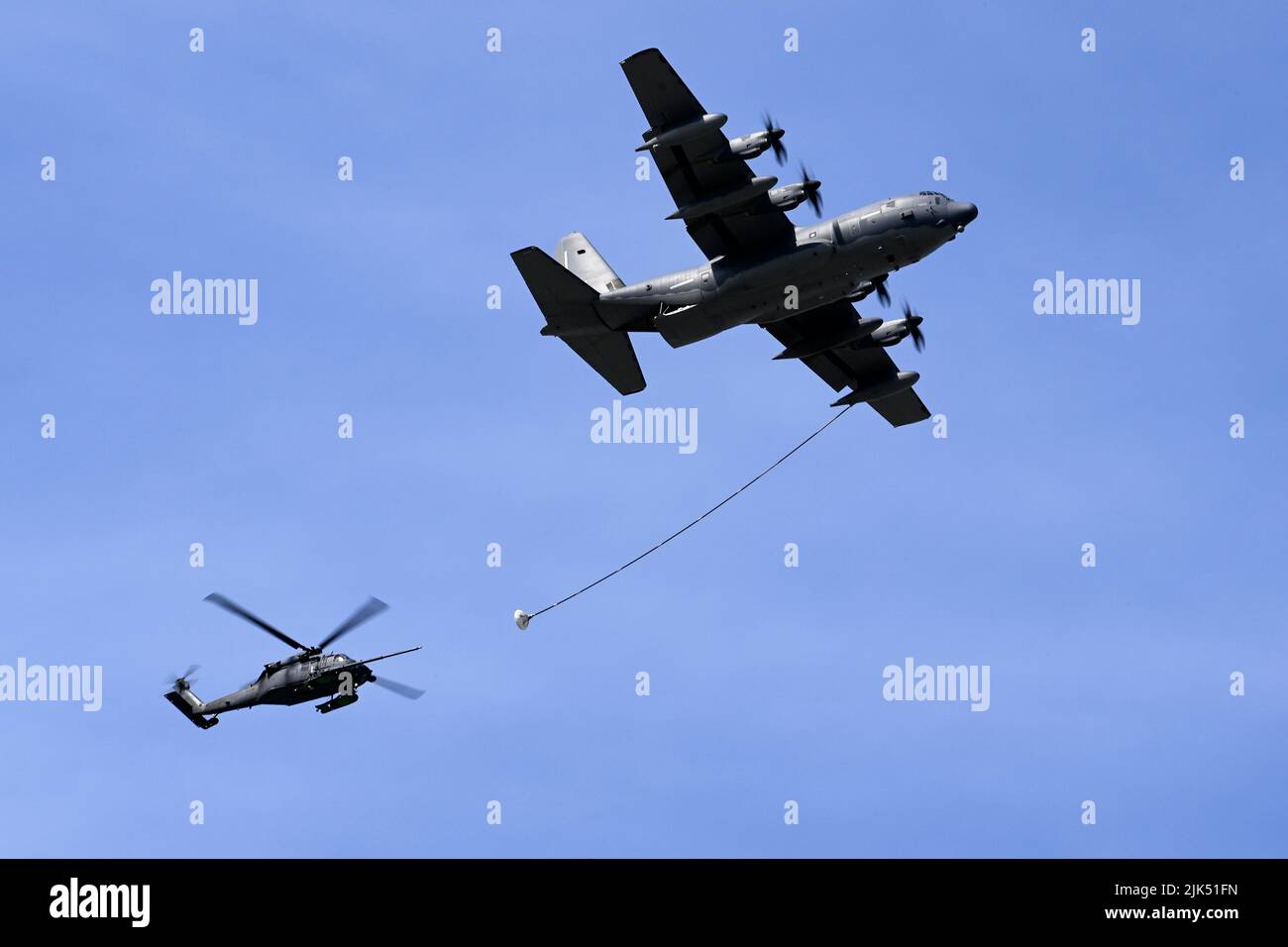 An Alaska Air National Guard HC-130J Combat King II from the 210th ...