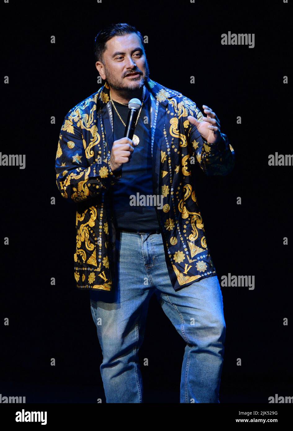 Hollywood FL, USA. 29th July, 2022. Alfred Robles performs during the Gabriel Iglesias: Beyond ...