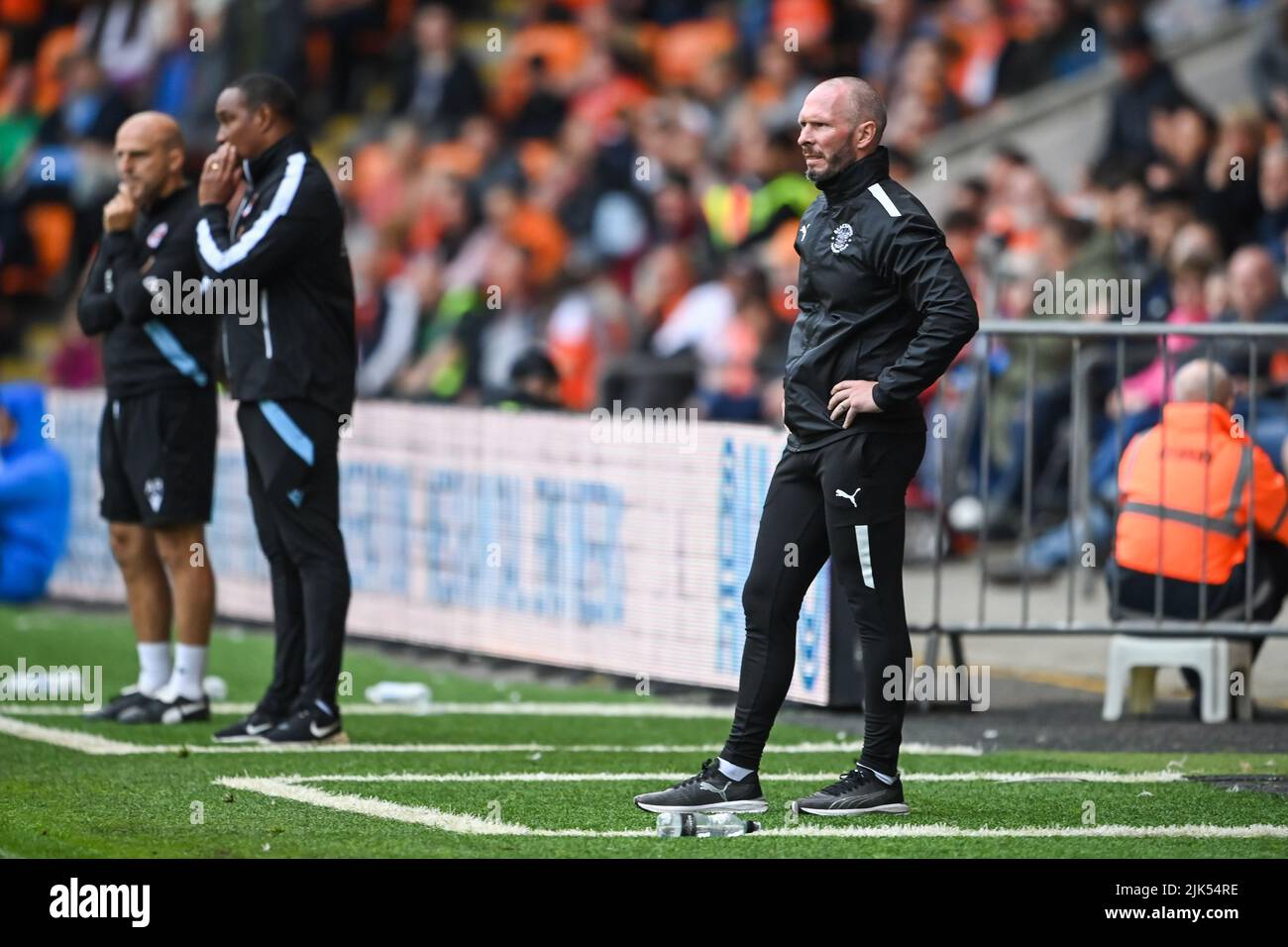 Michael Appleton manager of Blackpool during the game Stock Photo - Alamy