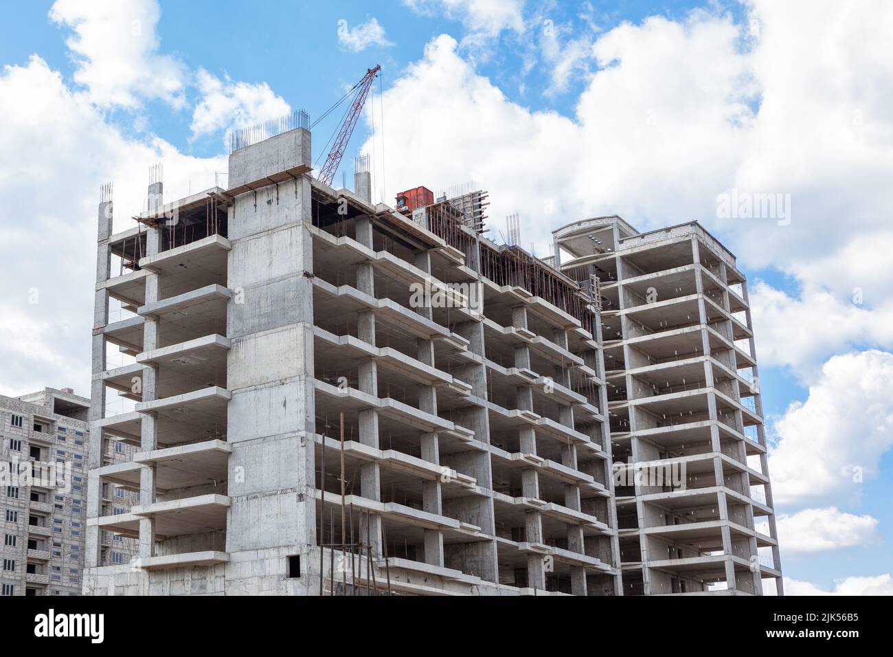Multi storey building under construction . Construction of new residential complex Stock Photo ...
