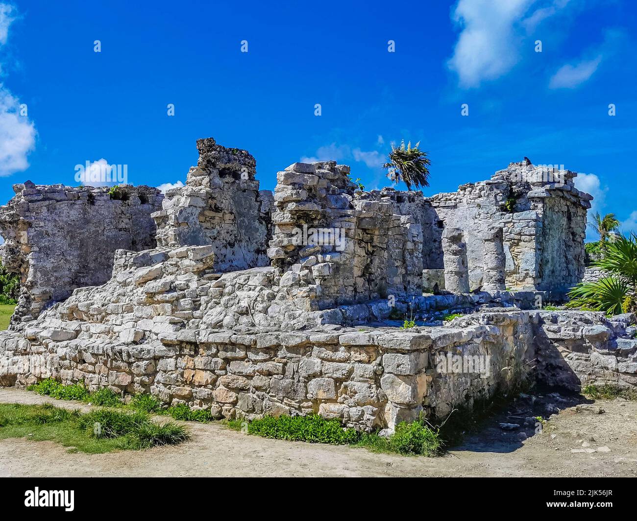 Ancient Tulum ruins Mayan site with temple ruins pyramids and artifacts ...