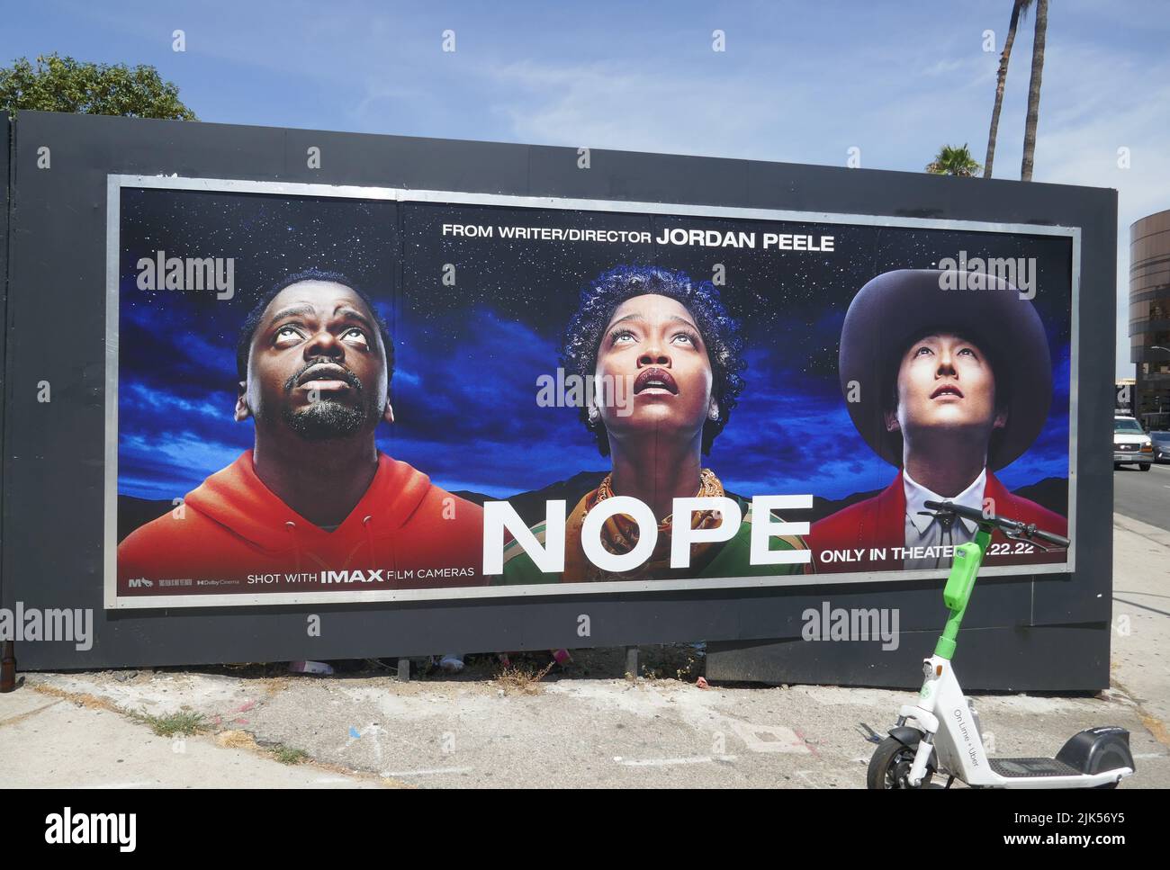 Los Angeles, California, USA 22nd July 2022 Nope Billboard with Daniel ...